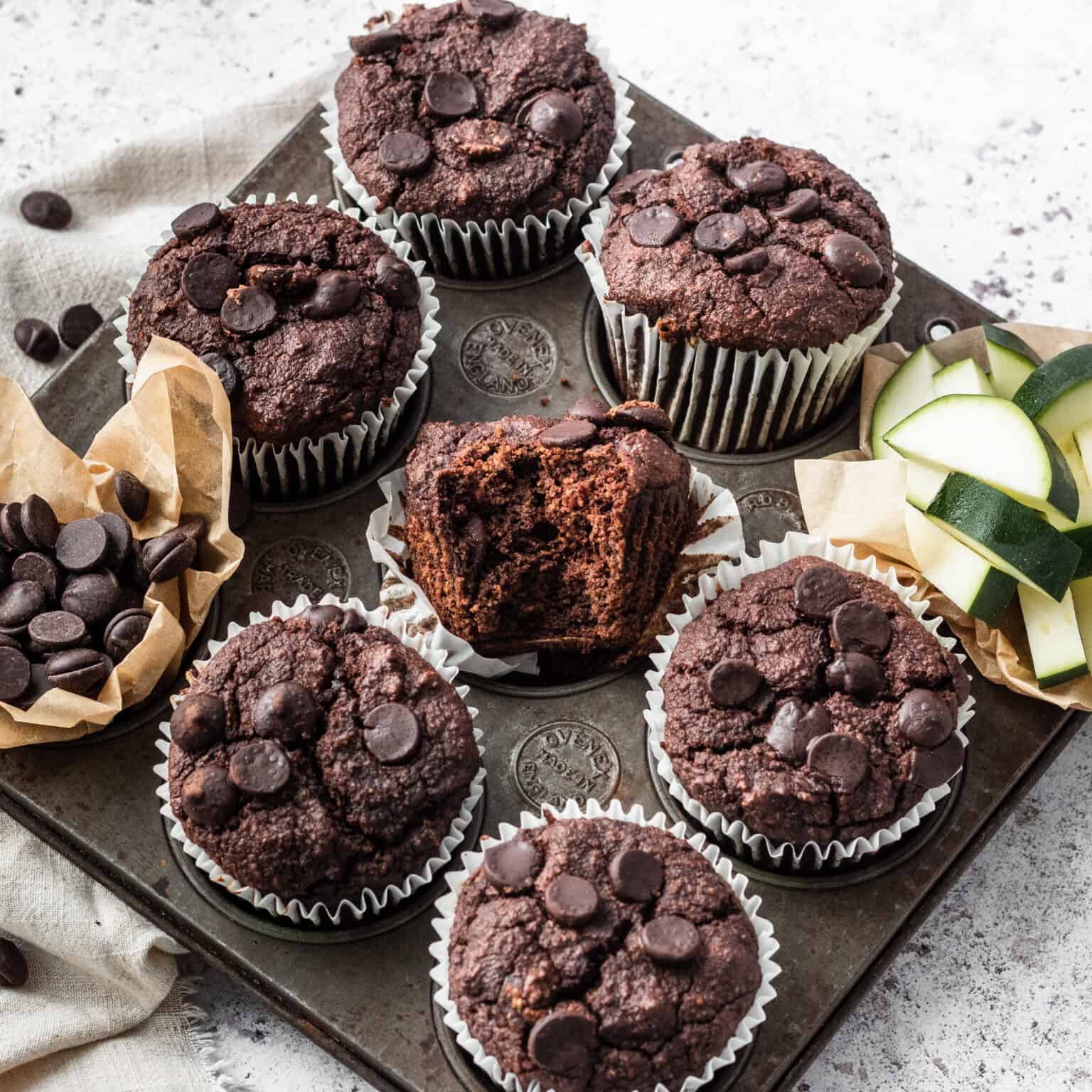 Double Chocolate Courgette Muffins - For the Utter Love of Food